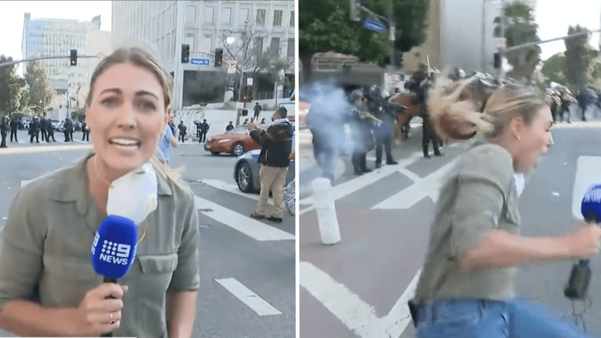 Reporter who was shot on live TV by police at ICE protests defended ...