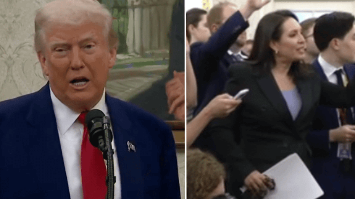 Donald Trump 'loses his sh*t' after reporter asks him 'nasty' TACO question