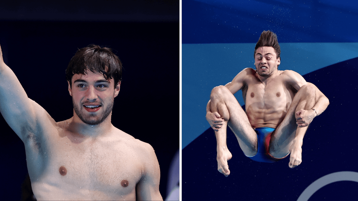 Olympic swimmer whose trunks left viewers in disbelief reacts to going ...