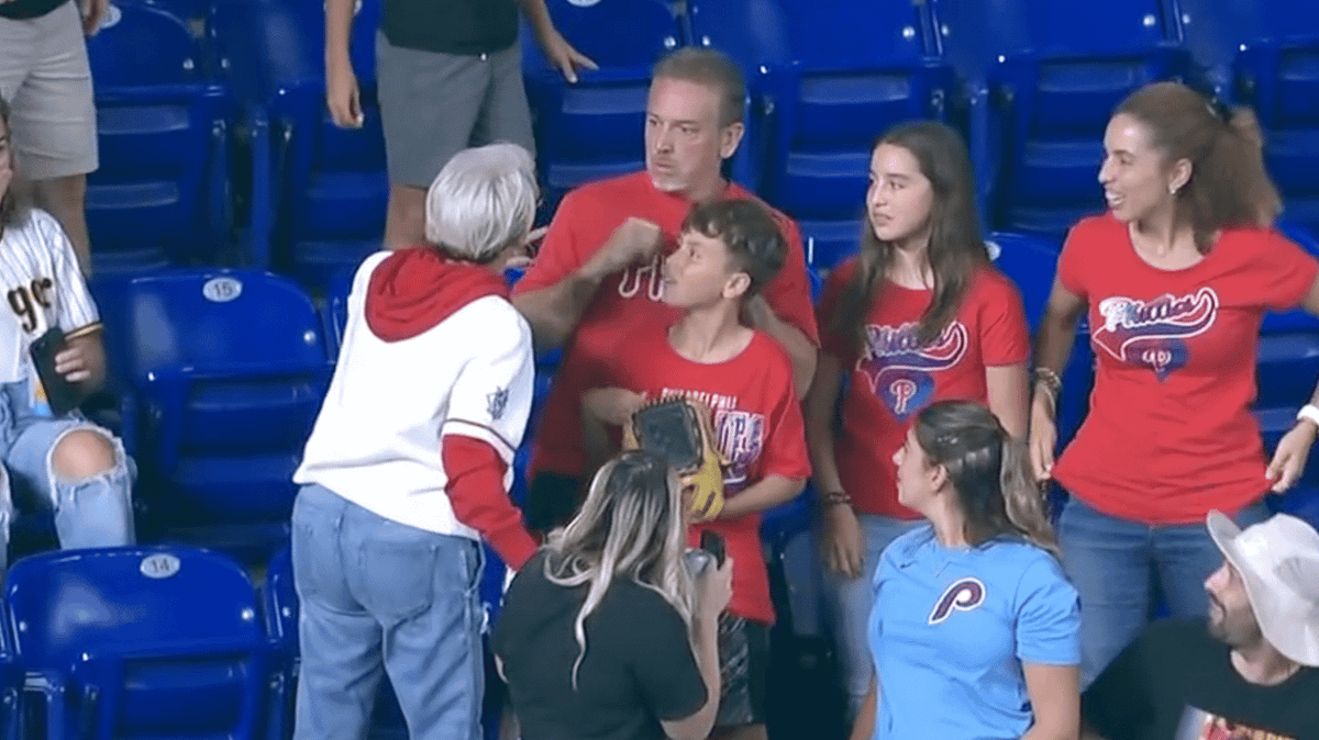 Woman slammed after live TV footage shows her 'stealing' from child at ...