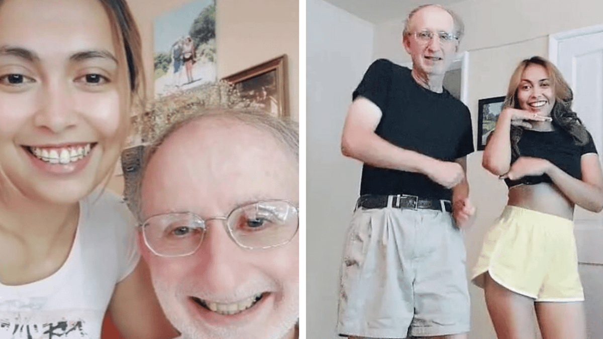 Couple in 42-year age gap relationship hit back at trolls who say she's ...