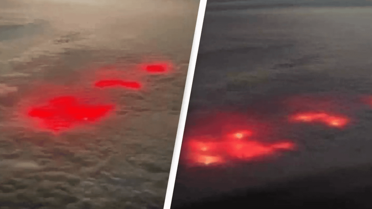 Pilot stunned by mysterious red glow over the Pacific that he's never ...