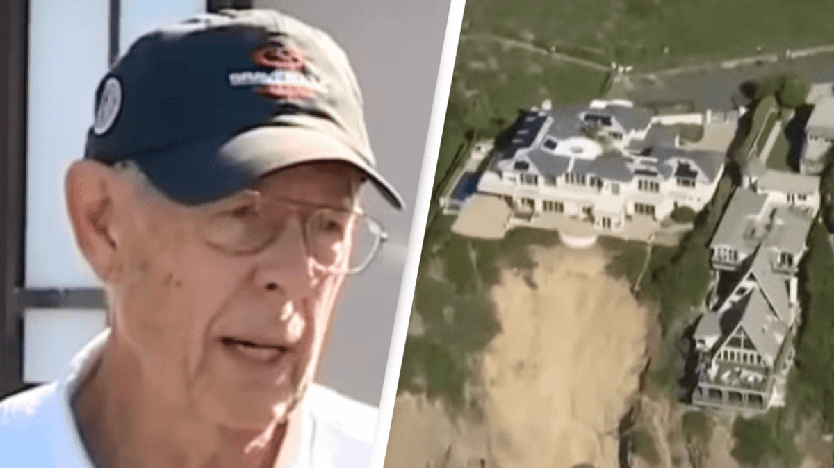 Doctor refuses to move from his cliffside mansion despite severe ...