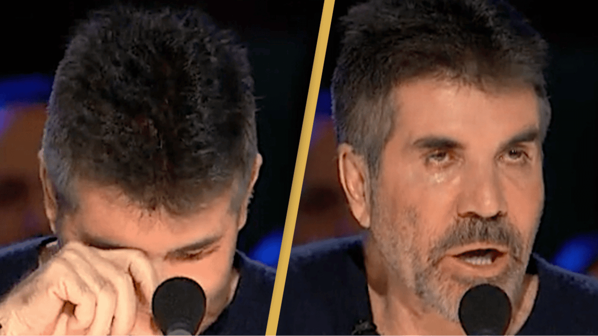 Simon Cowell starts crying during emotional tribute to late America's ...