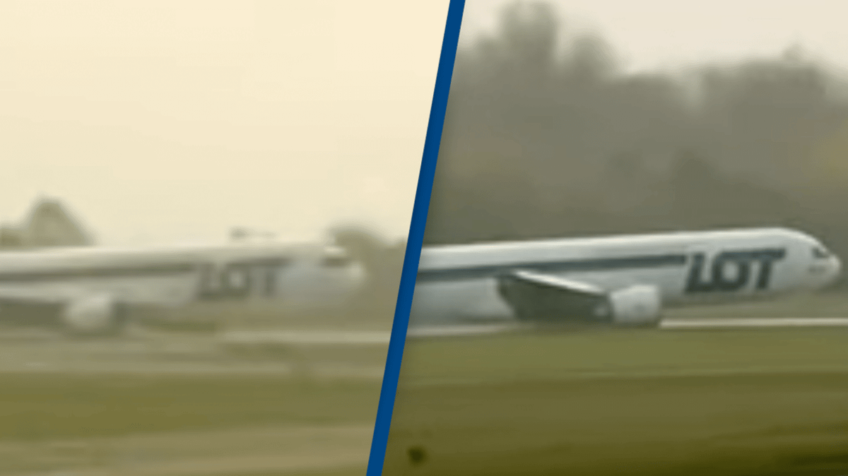 Terrifying footage shows plane landing without wheels and everyone is ...