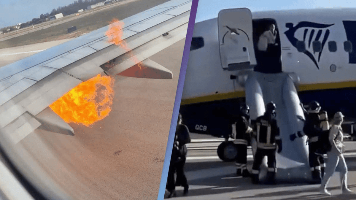Boeing jet evacuated after people see flames shooting out of engine in ...