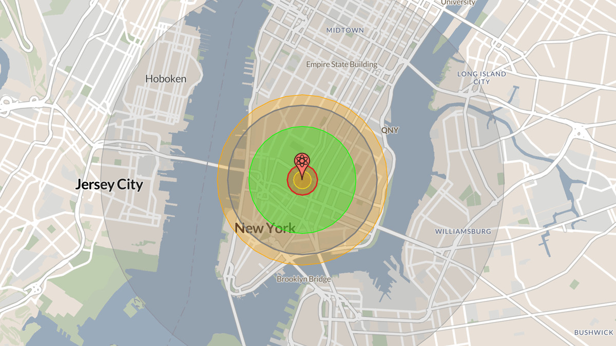 Interactive map reveals how safe you would be if nuclear bomb hits near ...