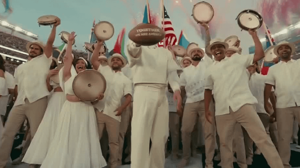 Fans spot subtle message on football during Bad Bunny's halftime Super ...