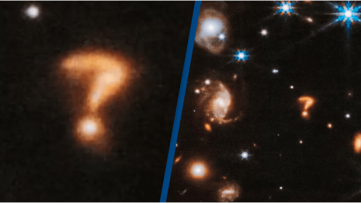 James Webb Telescope captures bizarre galaxy that looks like a question ...