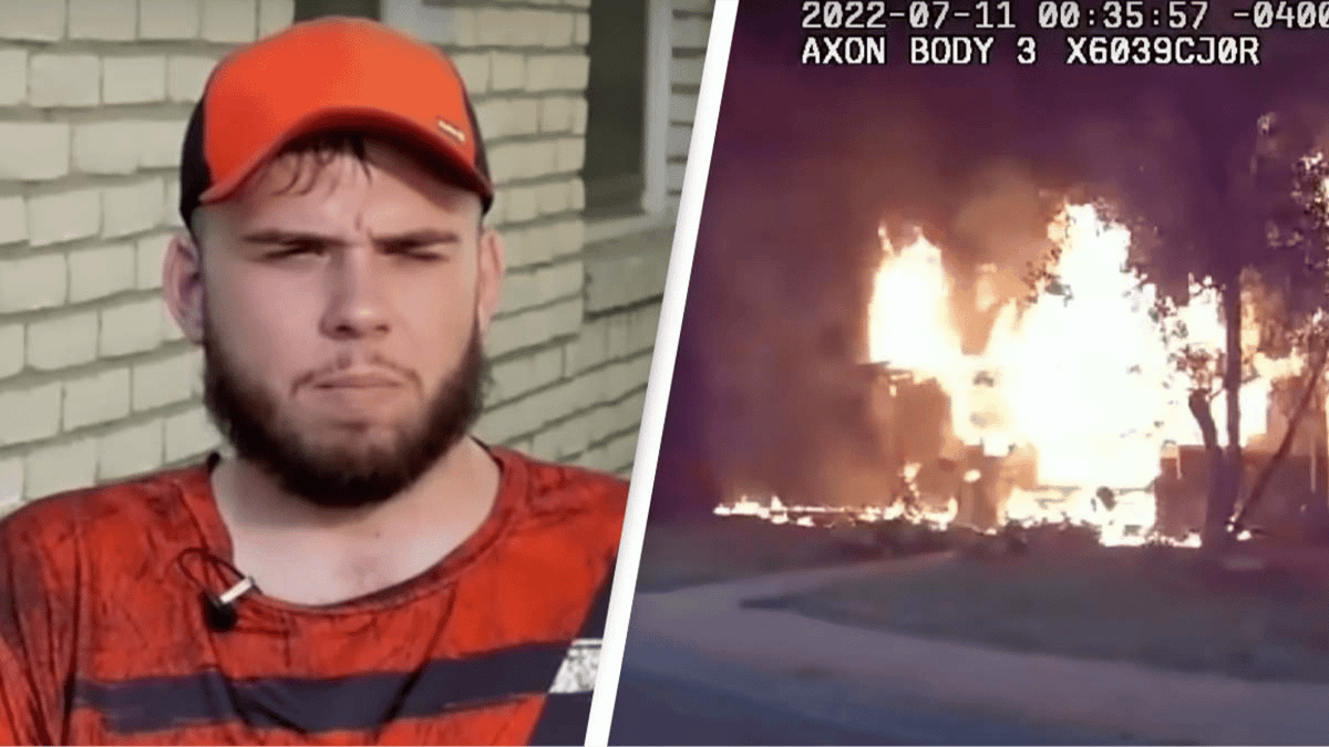 Pizza delivery man runs into burning house and saves four kids as ...
