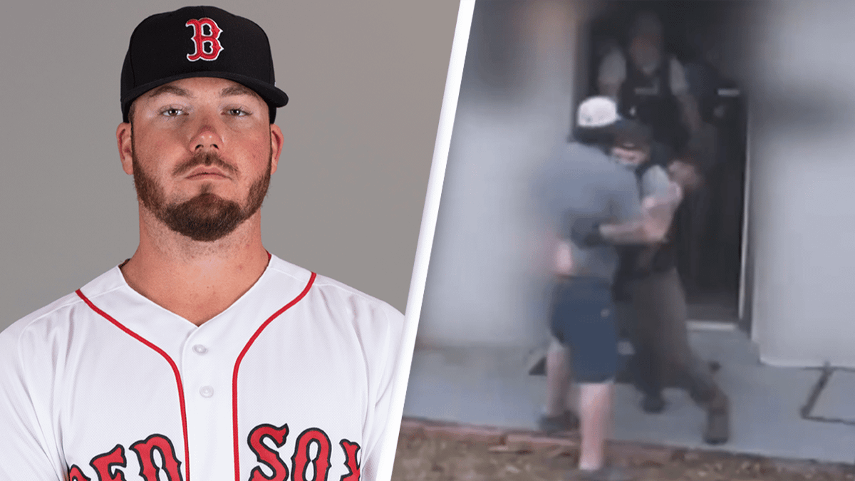 Shocking footage captures moment police arrest former Red Sox pitcher ...