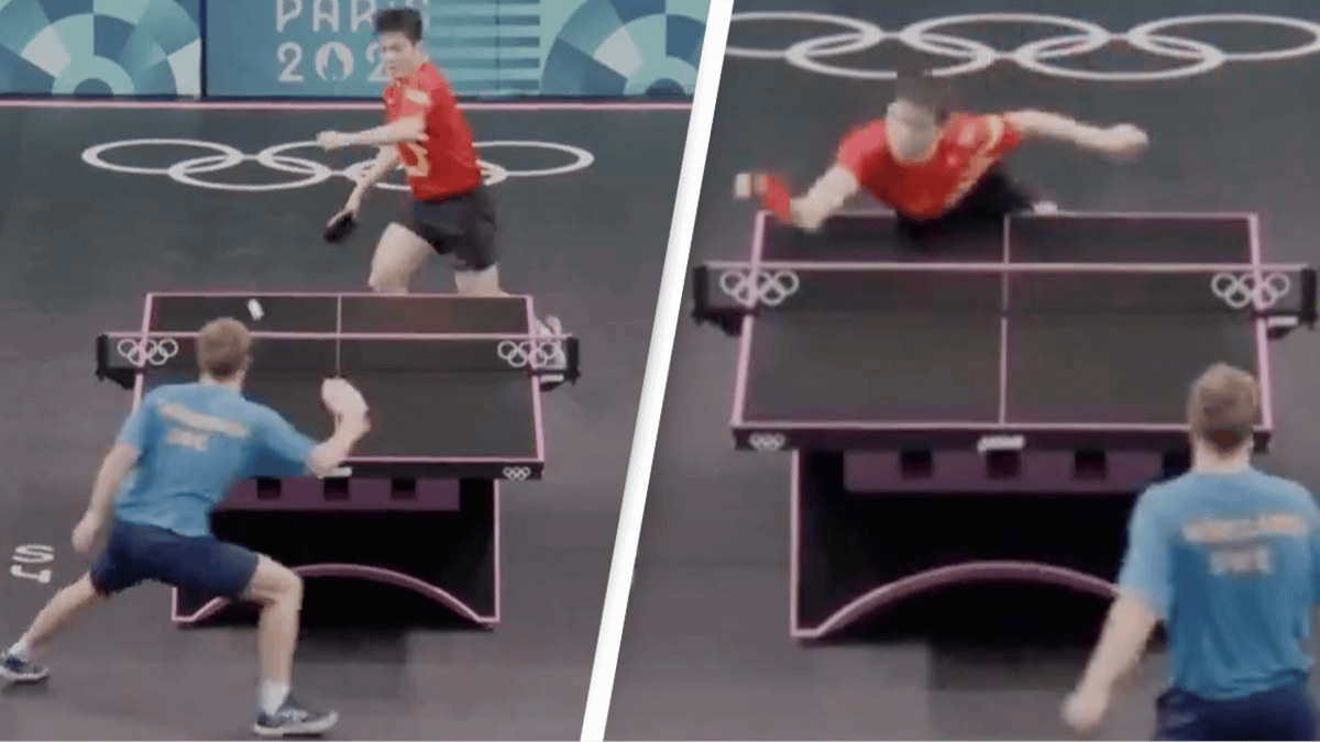 Olympic table tennis athlete pulls off outrageous shot that 'defies ...