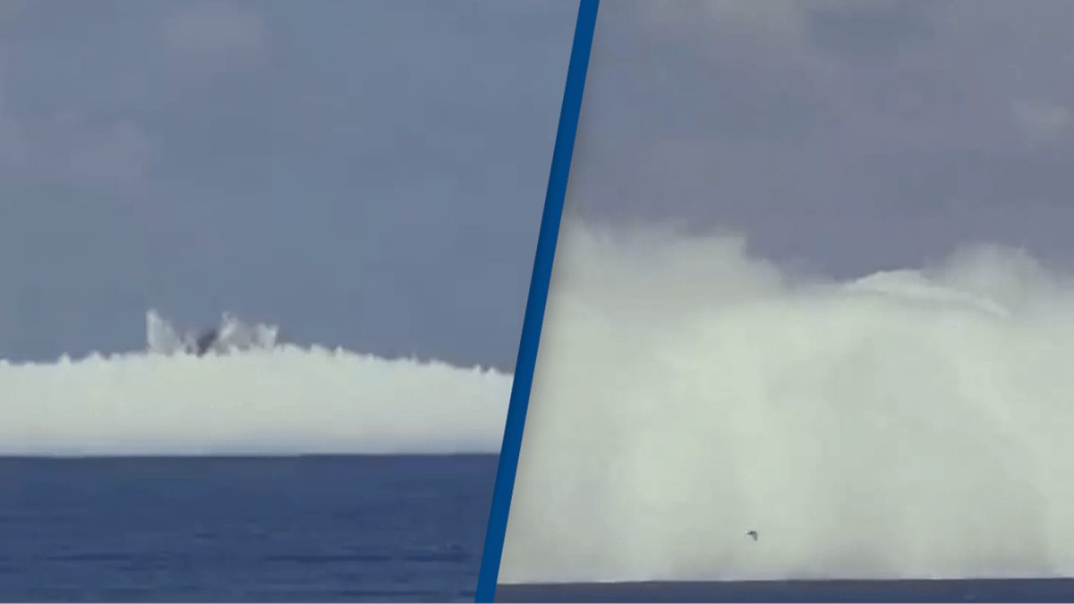 Incredible footage shows the impact of nuclear bomb being tested underwater