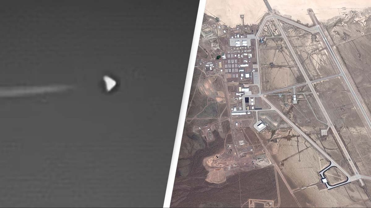 'Dorito' shaped aircraft spotted flying over Area 51 at night sparks ...