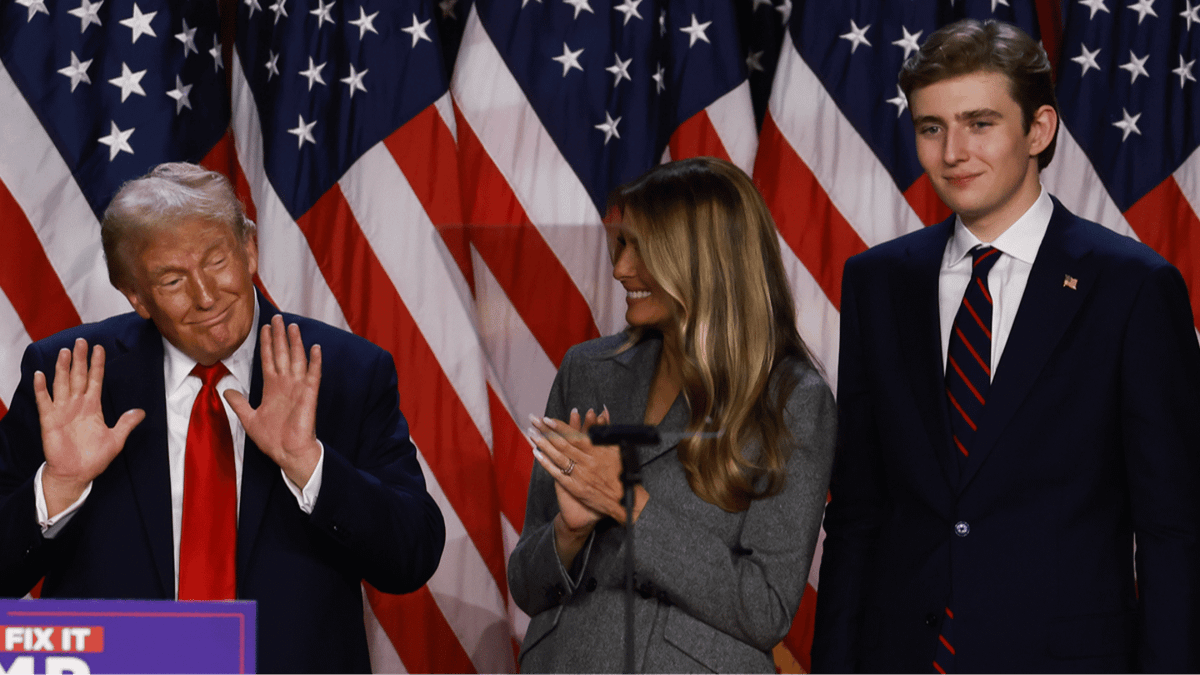 Donald Trump responds to 'awkward' Barron Trump rumor about him at college