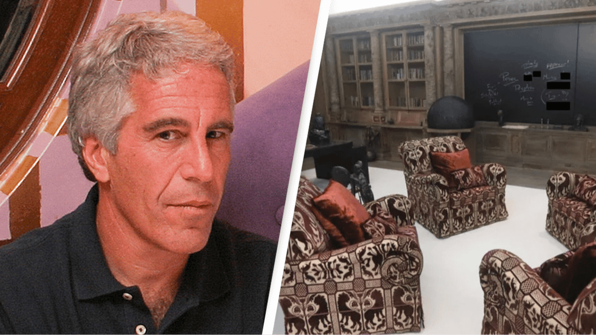 Bizarre words written on Jeffrey Epstein’s chalkboard spark dark theory ...