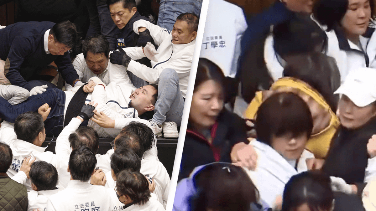 'Horrifying' video shows lawmakers getting into brawl in parliament ...