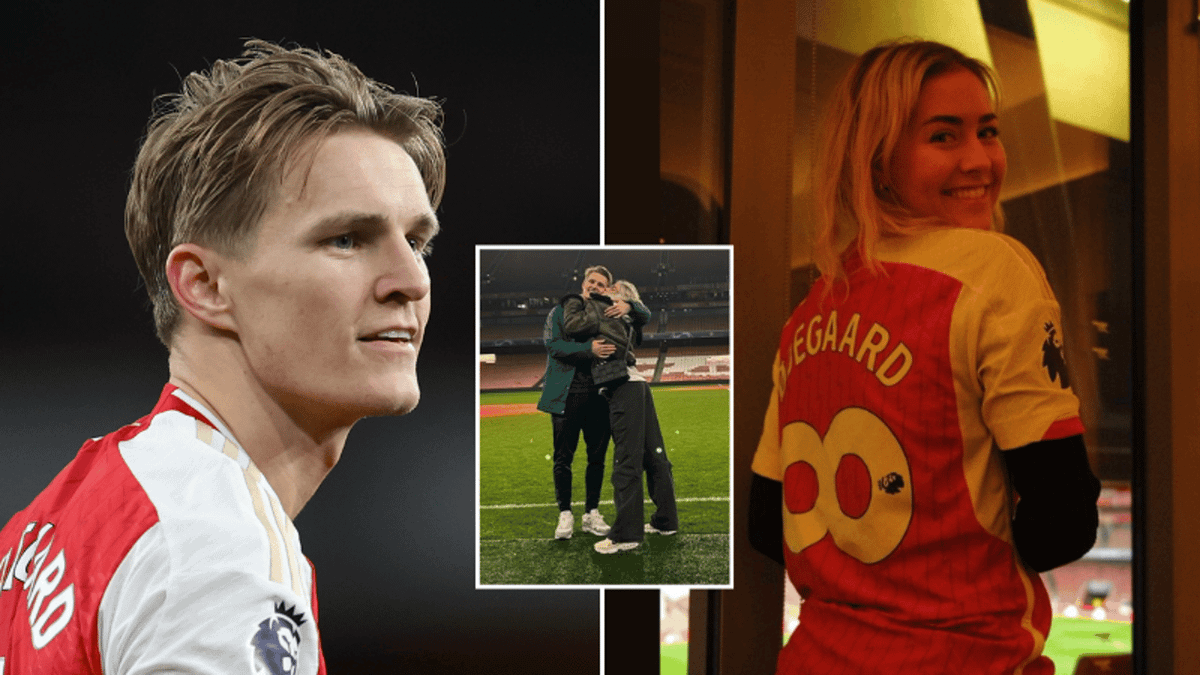 Martin Odegaard's girlfriend Helene Spilling has his shirt number ...