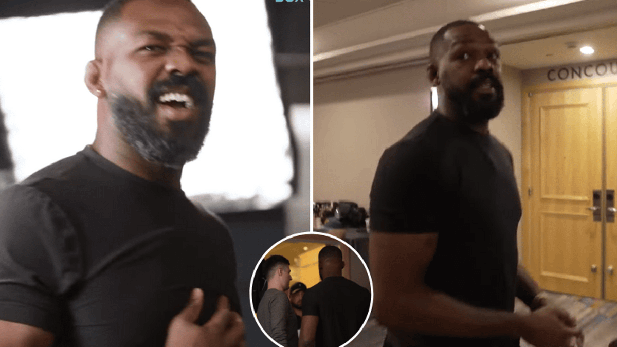 Jon Jones storms out of UFC 309 interview before it's even started and ...