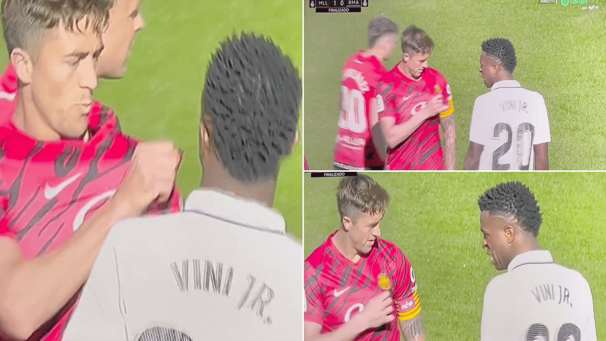 RCD Mallorca captain Antonio Jose Raillo tells Vinicius Jr to kiss team ...
