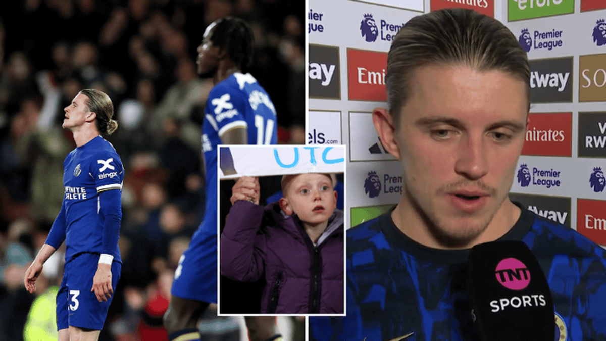 Conor Gallagher's immediate reaction to young Chelsea fan holding up ...