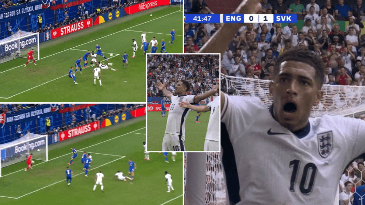 Jude Bellingham scores outrageous bicycle kick goal as England equalise ...