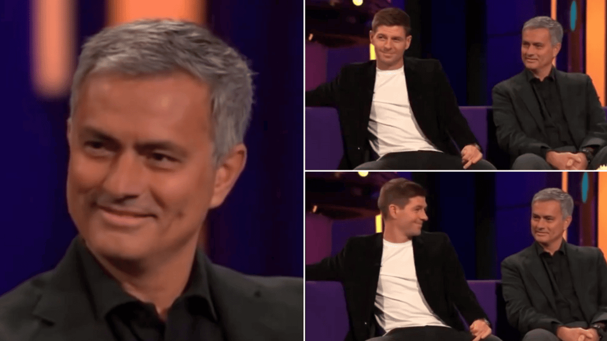 Footage of Jose Mourinho being asked what happened when he tried to ...