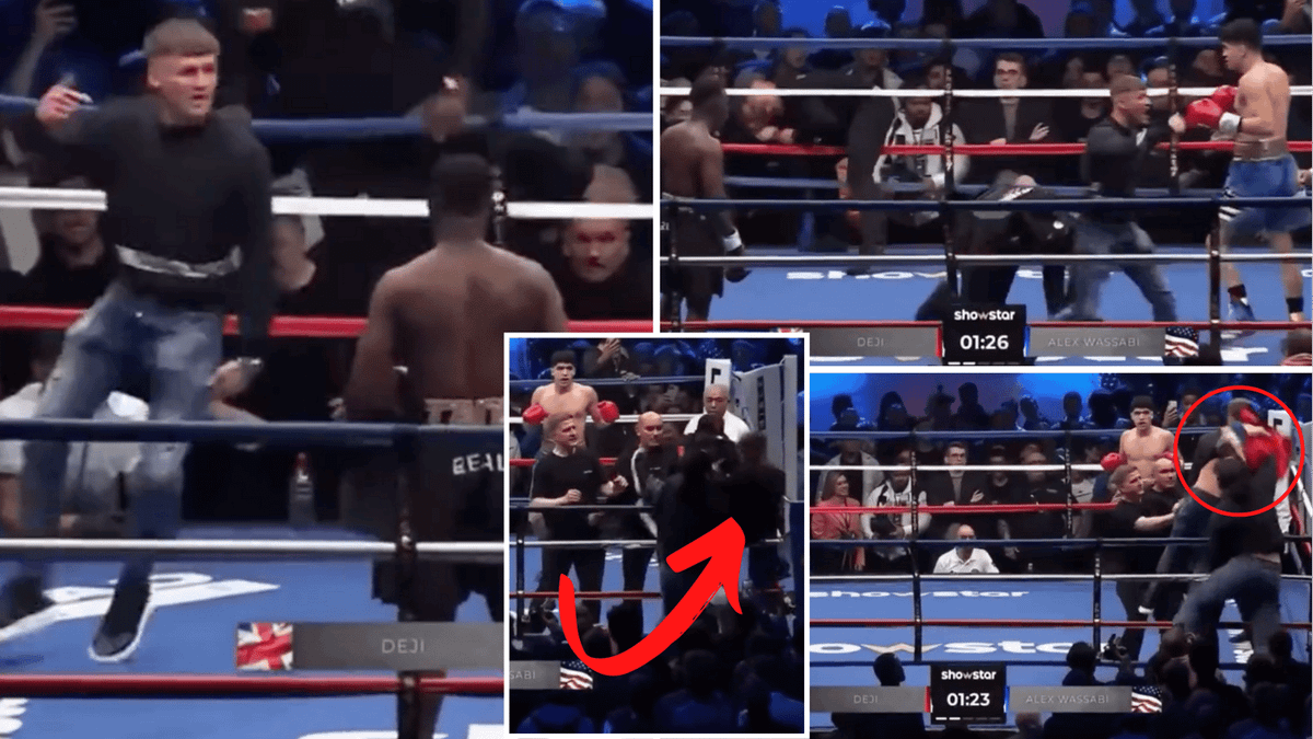 Fan Storms Into Ring During Deji Vs Alex Wassabi And Is Chucked Over ...