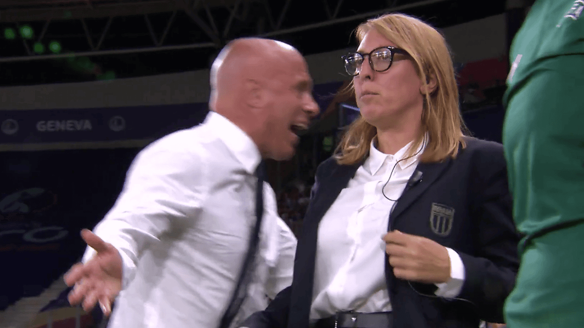 Italian coach's x-rated comment to referee caught on camera as England ...
