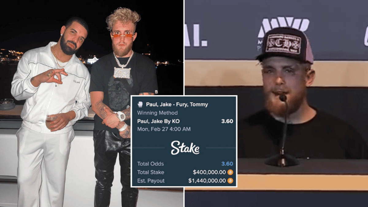 Jake Paul apologises to Drake after rapper lost $400,000 betting on him ...