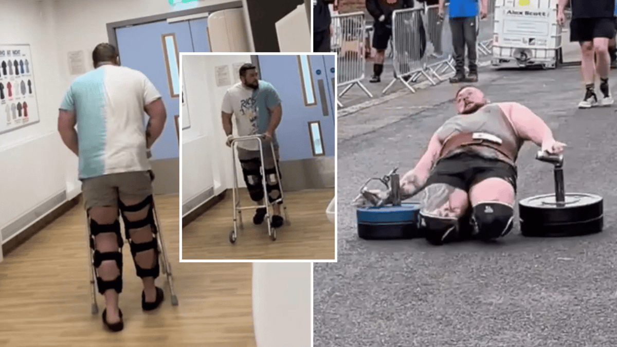 Strongman gives update from hospital after snapping both tendons ...