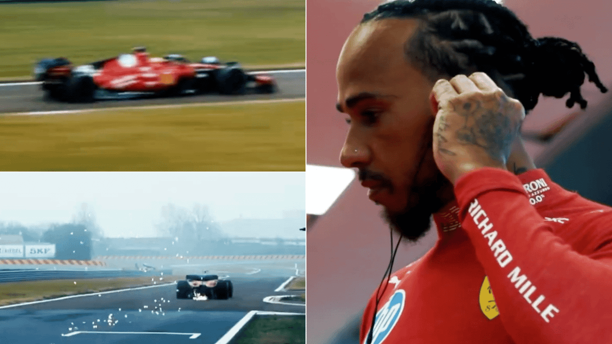 First Lewis Hamilton team radio message as a Ferrari driver emerges and ...