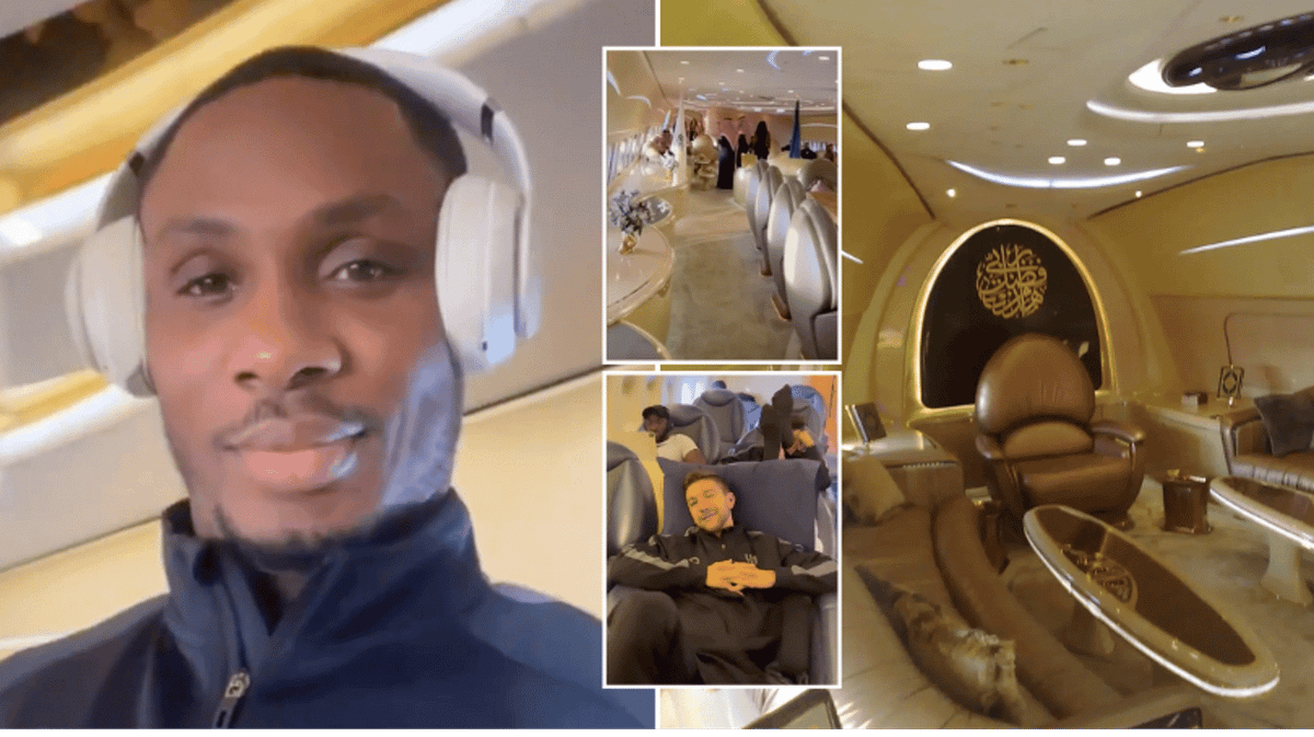Odion Ighalo gives a tour of the luxurious plane Al Hilal use for away ...