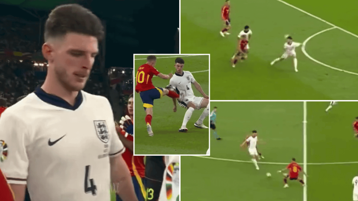 Compilation of Declan Rice's England performance in the Euro 2024 final ...