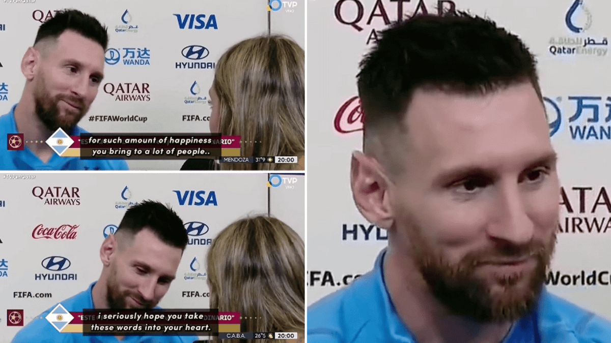 A reporter told Lionel Messi what he means to the world in post-match ...