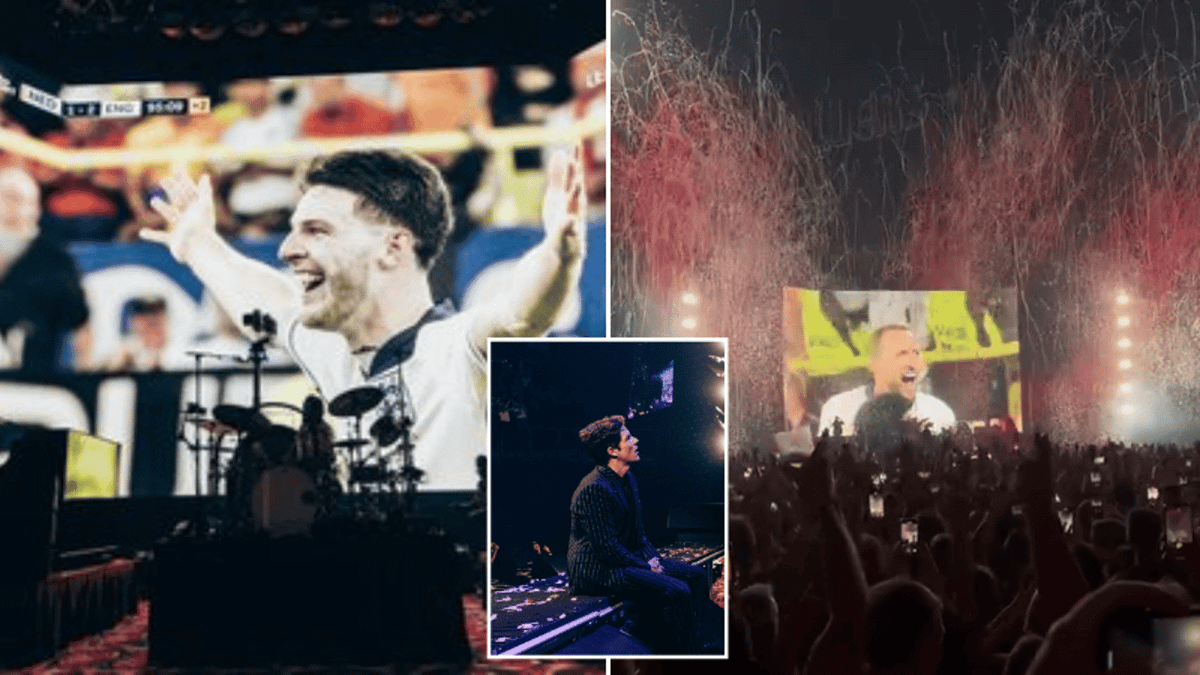 Viral footage shows The Killers' incredible pivot from England's Euro ...