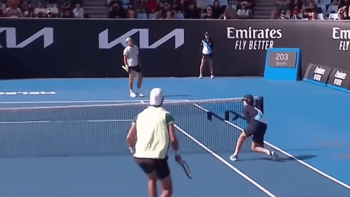 Tennis Ball Boy Caught Ball While Still In Play Leading To Bizarre Rare ...