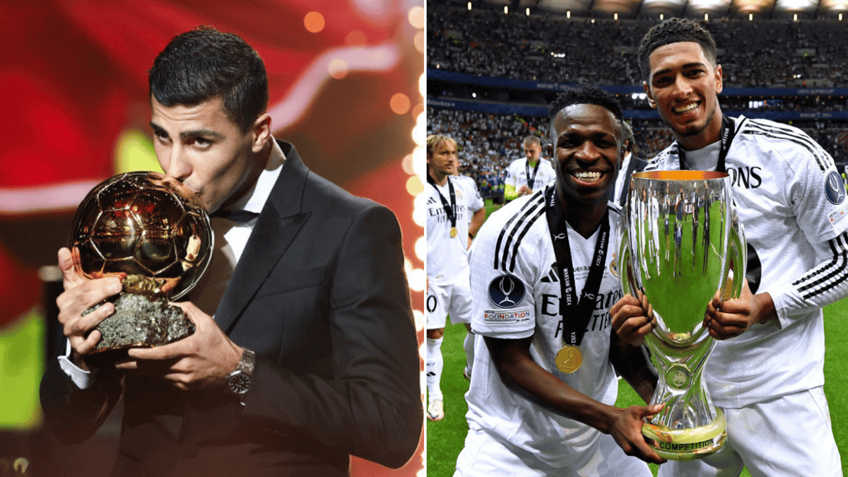 Ballon d'Or winner Rodri's stats compared to Vinicius Jr and Jude ...
