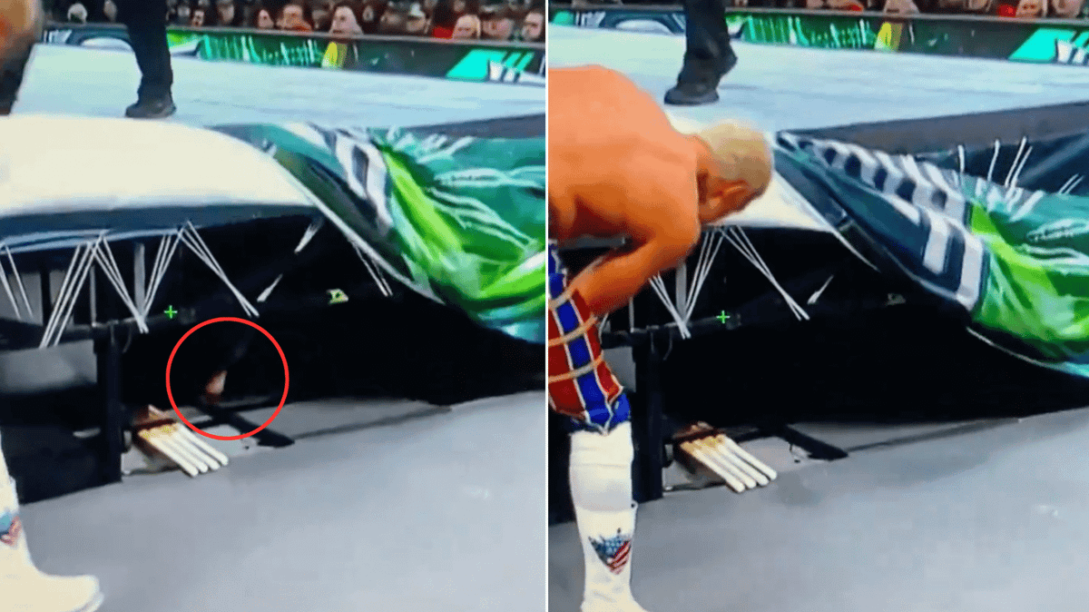 WWE fans think they've worked out who was under the ring at ...