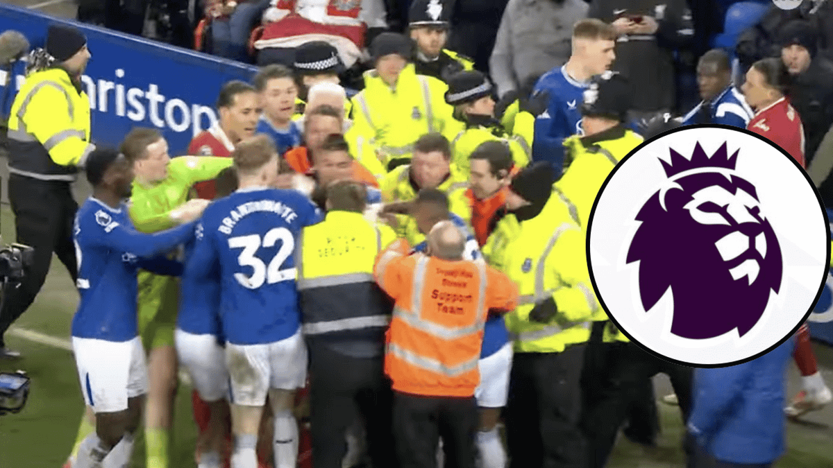 Premier League issue statement after Merseyside derby brawl with police ...