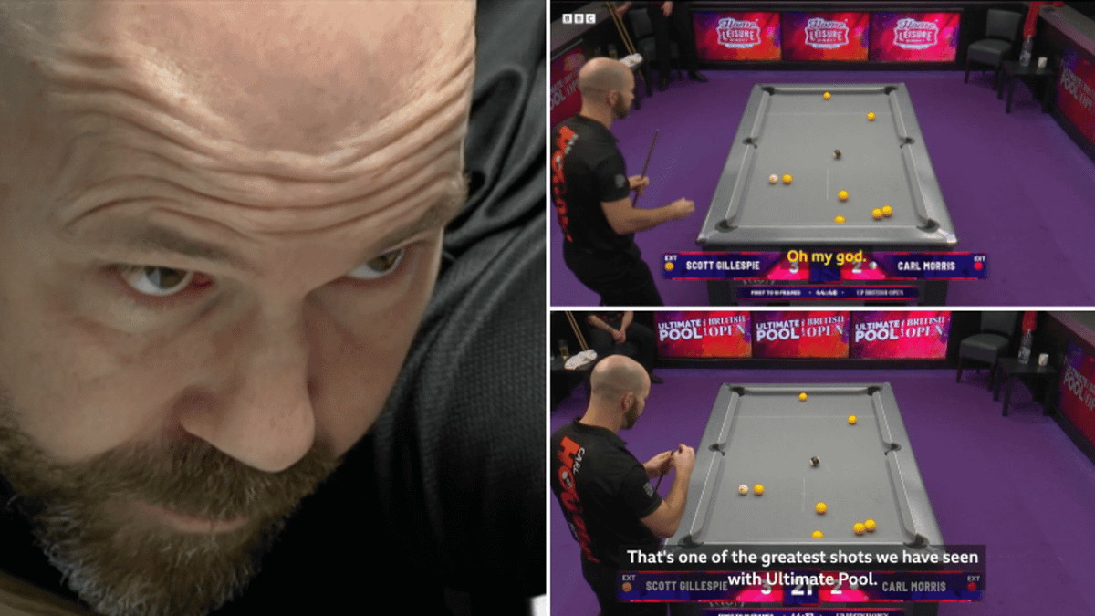 Pool player nails 'one in 10,000' shot twice to leave commentators ...