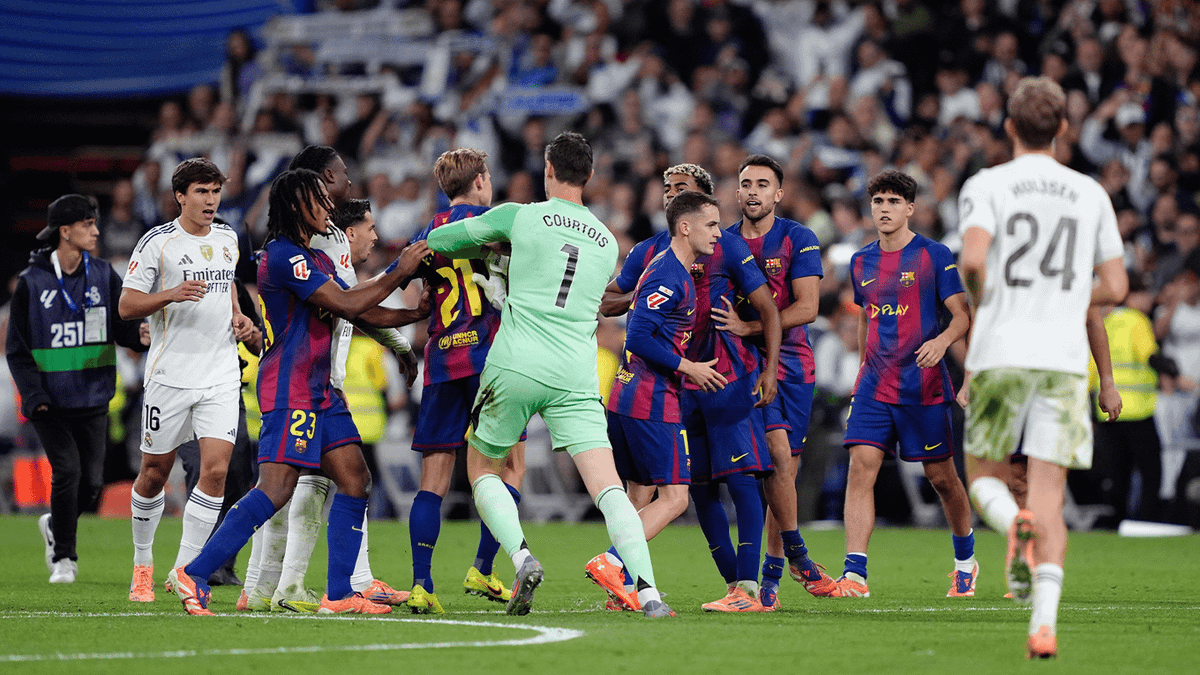 Real Madrid Player Sent Off After El Clasico Chaos As Five More Yellow ...