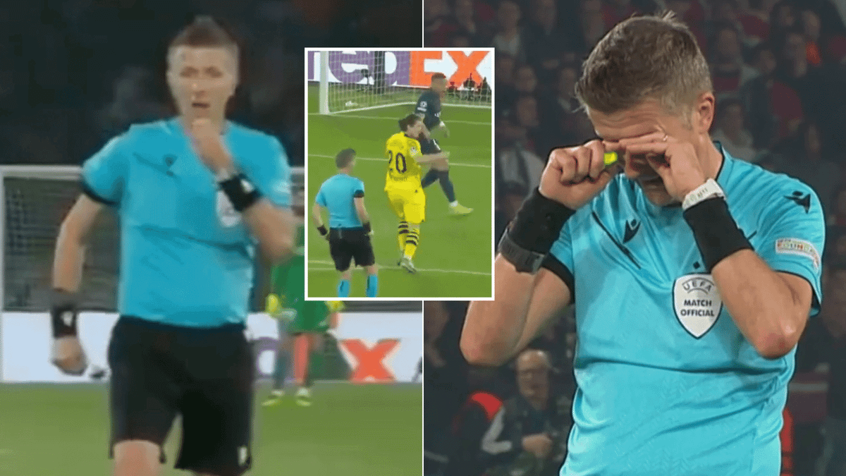 The reason why Champions League referee burst into tears after Borussia ...