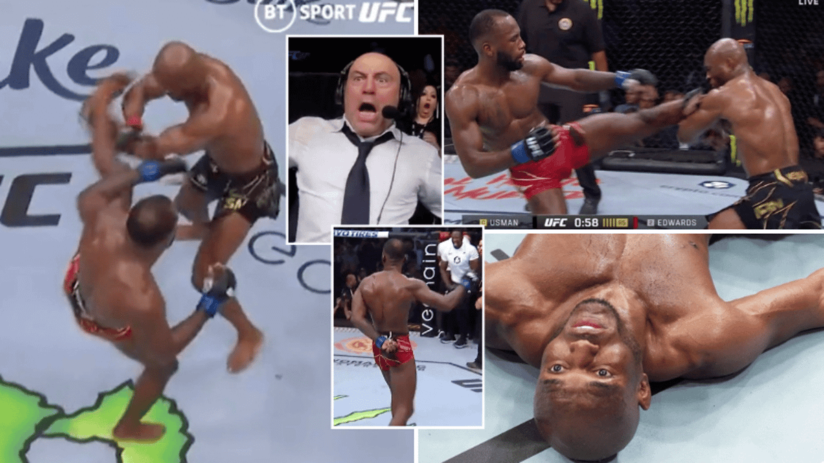 Leon Edwards shocks Kamaru Usman with stunning head kick KO victory at ...