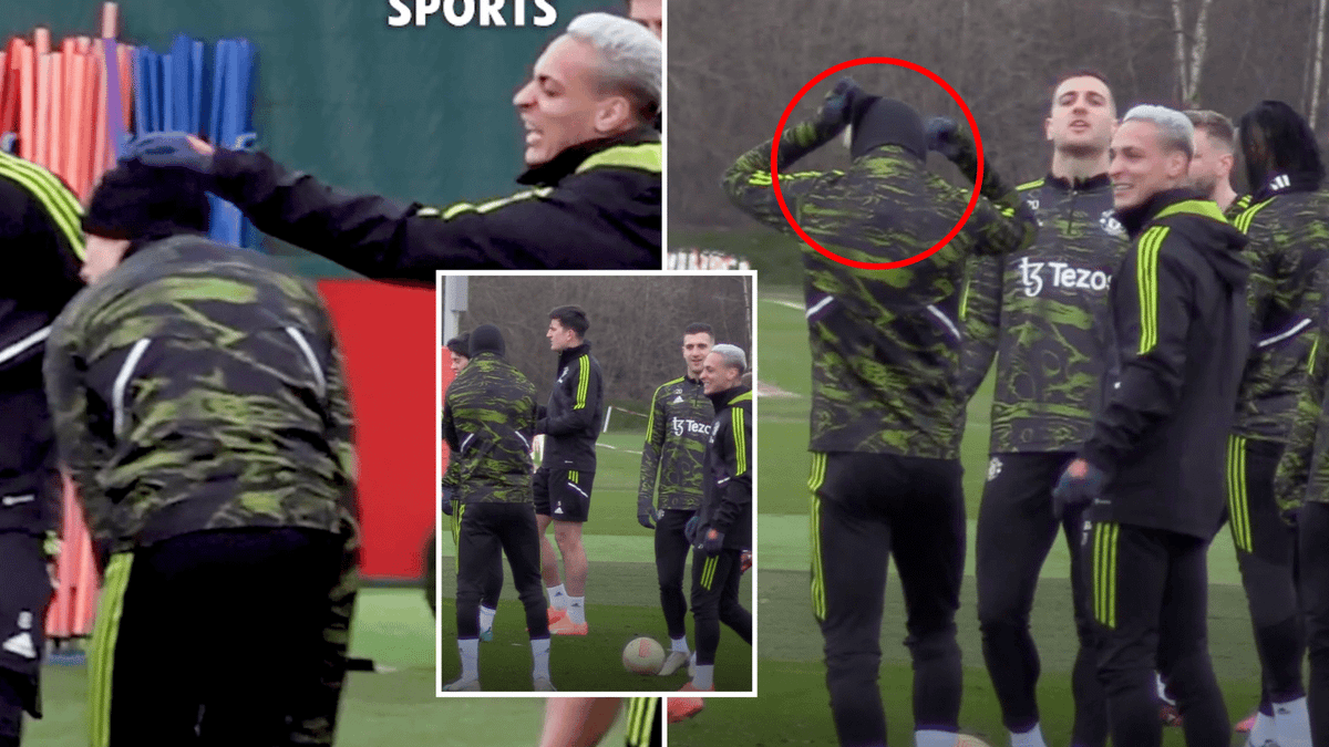 Alejandro Garnacho tried to hide dramatic new look in Man Utd training ...