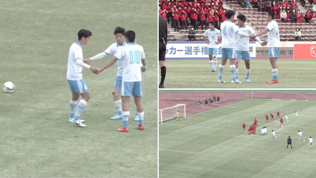 Japanese high school's 'Ring a Ring o Roses' free-kick routine is going ...
