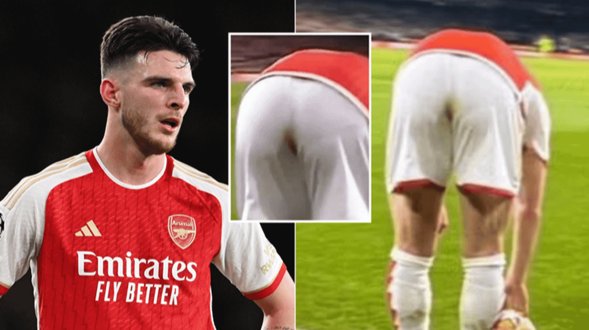 Declan Rice clears up social media rumours after 'stained shorts ...