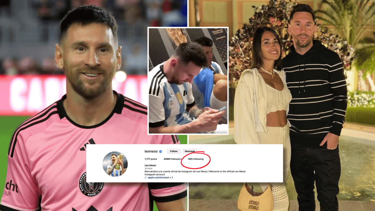 Lionel Messi follows just six clubs on Instagram including two Premier ...