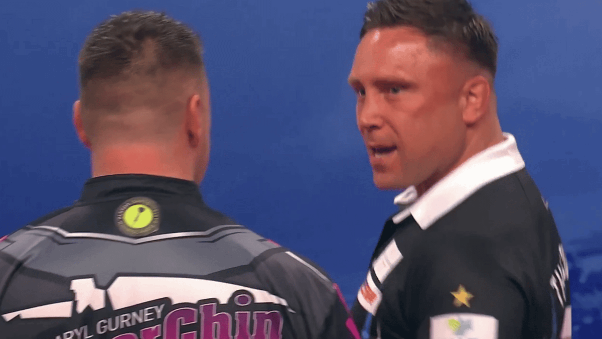 Gerwyn Price goes crazy and 'squares up' to Daryl Gurney after what he ...