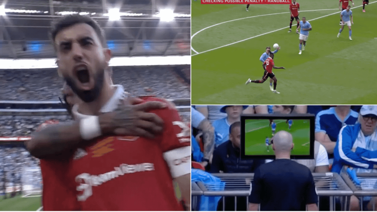 VAR controversy as Man United awarded penalty in FA Cup final following ...